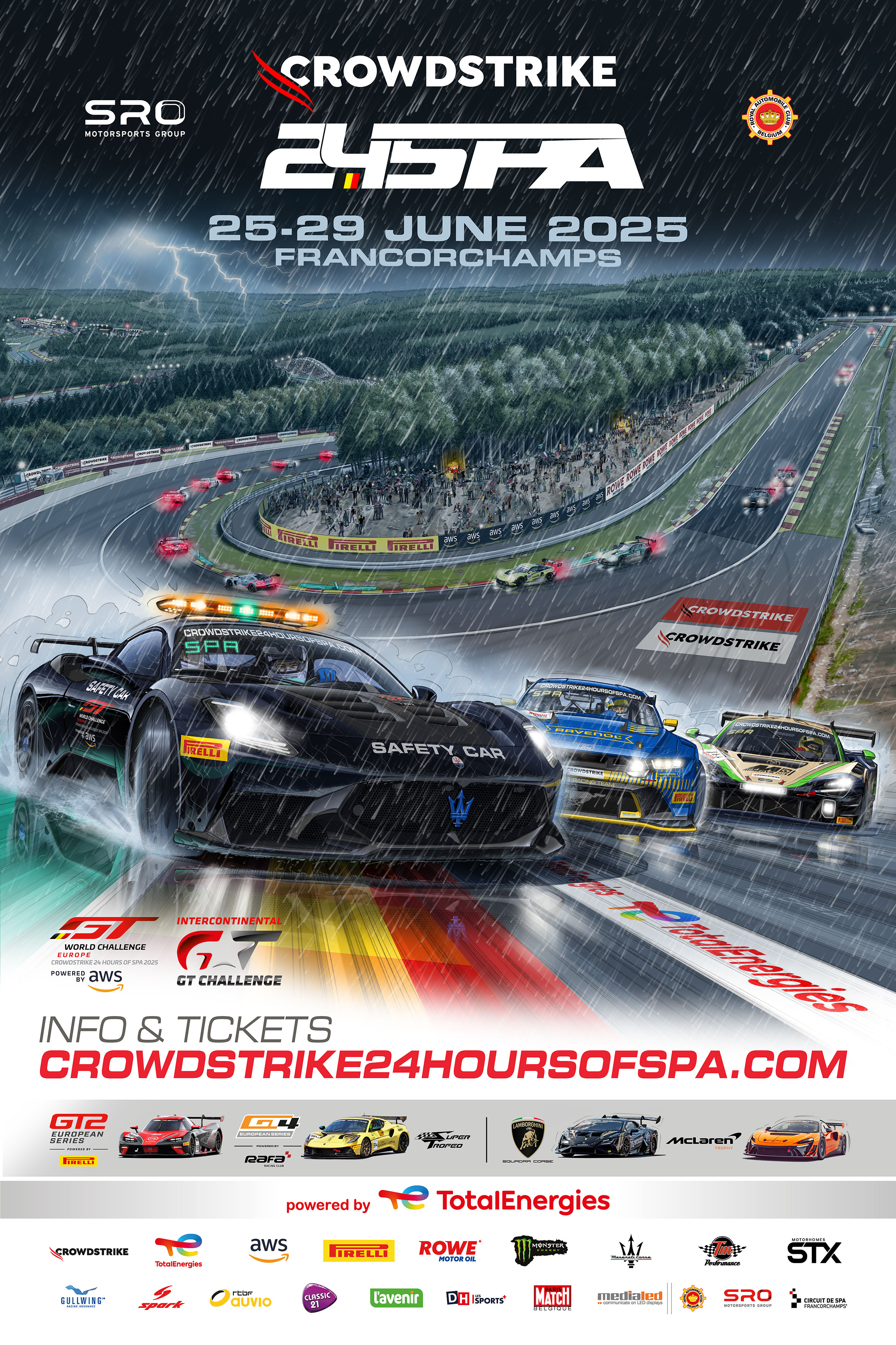Third collector's edition poster takes us to the heart of the CrowdStrike 24 Hours of Spa ...